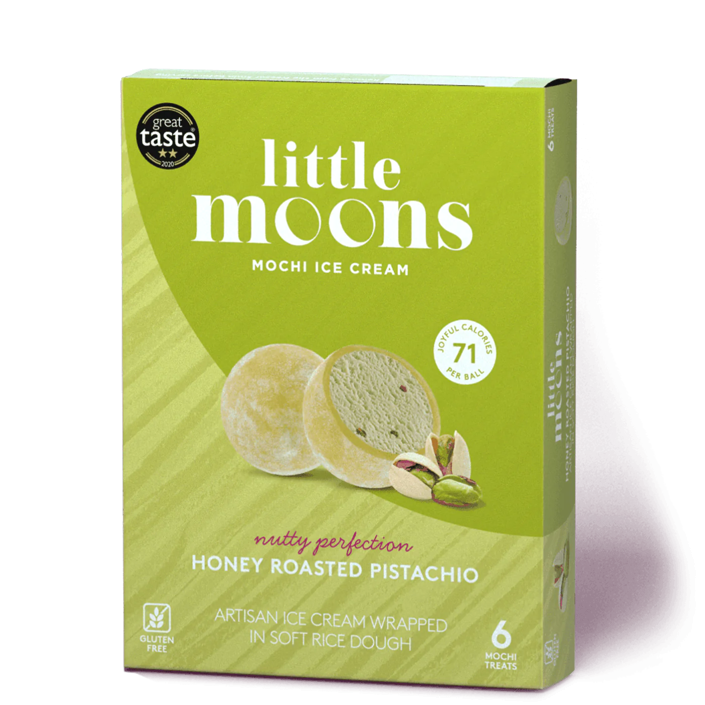 Honey Roasted Pistachio Mochi Ice Cream - Little Moons