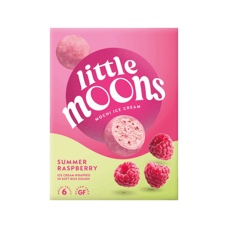 Summer Raspberry Mochi Ice Cream - Little Moons