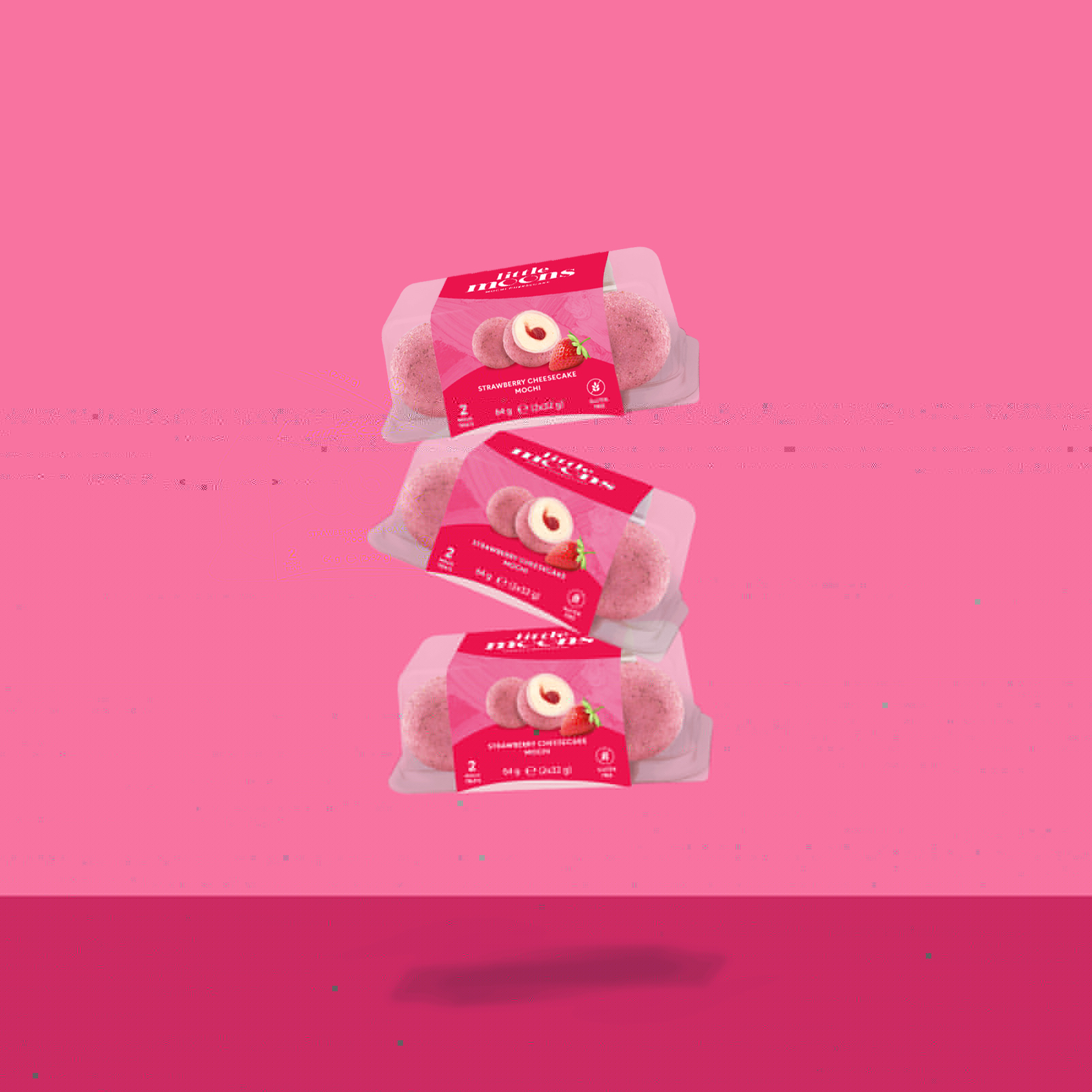 Strawberry Cheesecake Mochi - Little Moons