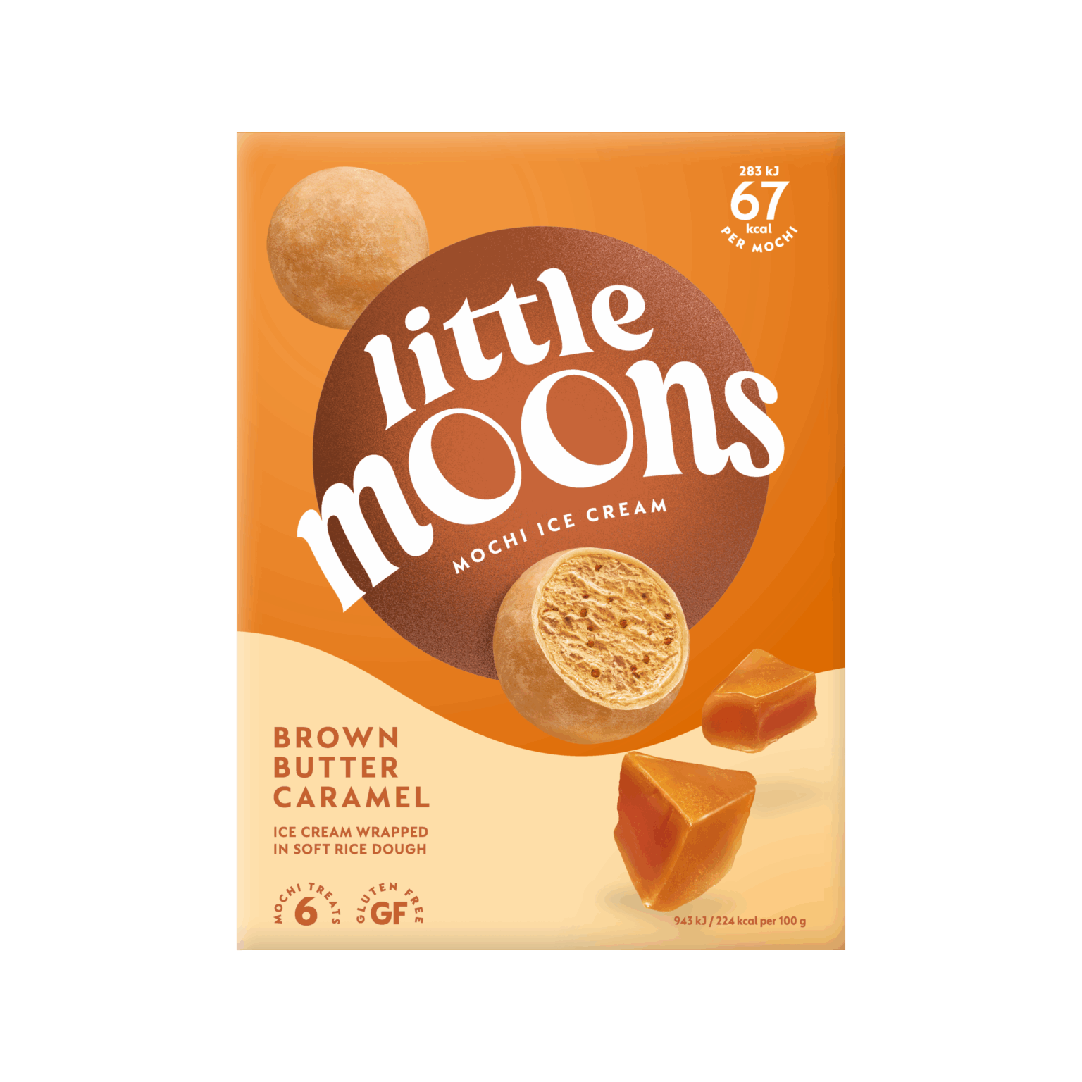 Brown Butter Caramel Mochi Ice Cream - Little Moons