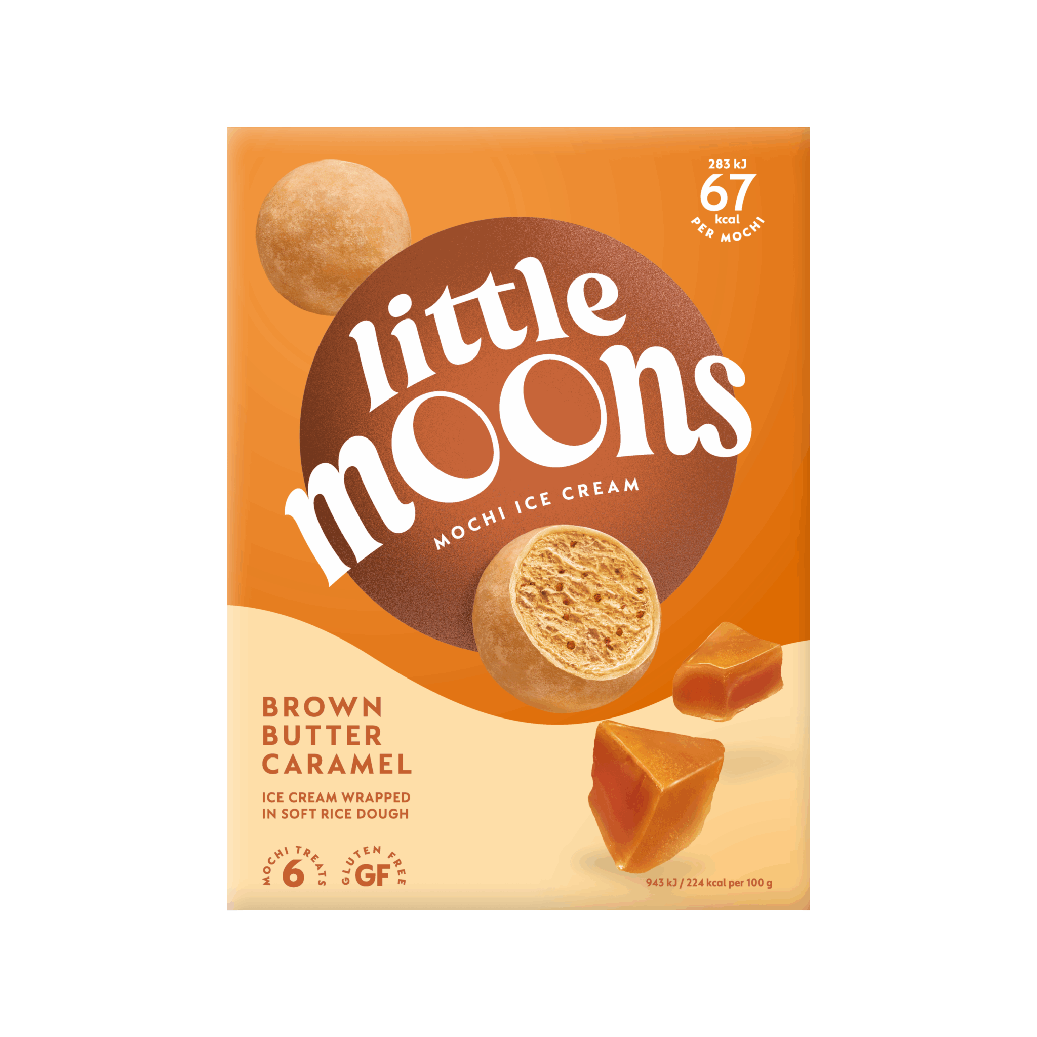 Brown Butter Caramel Mochi Ice Cream - Little Moons