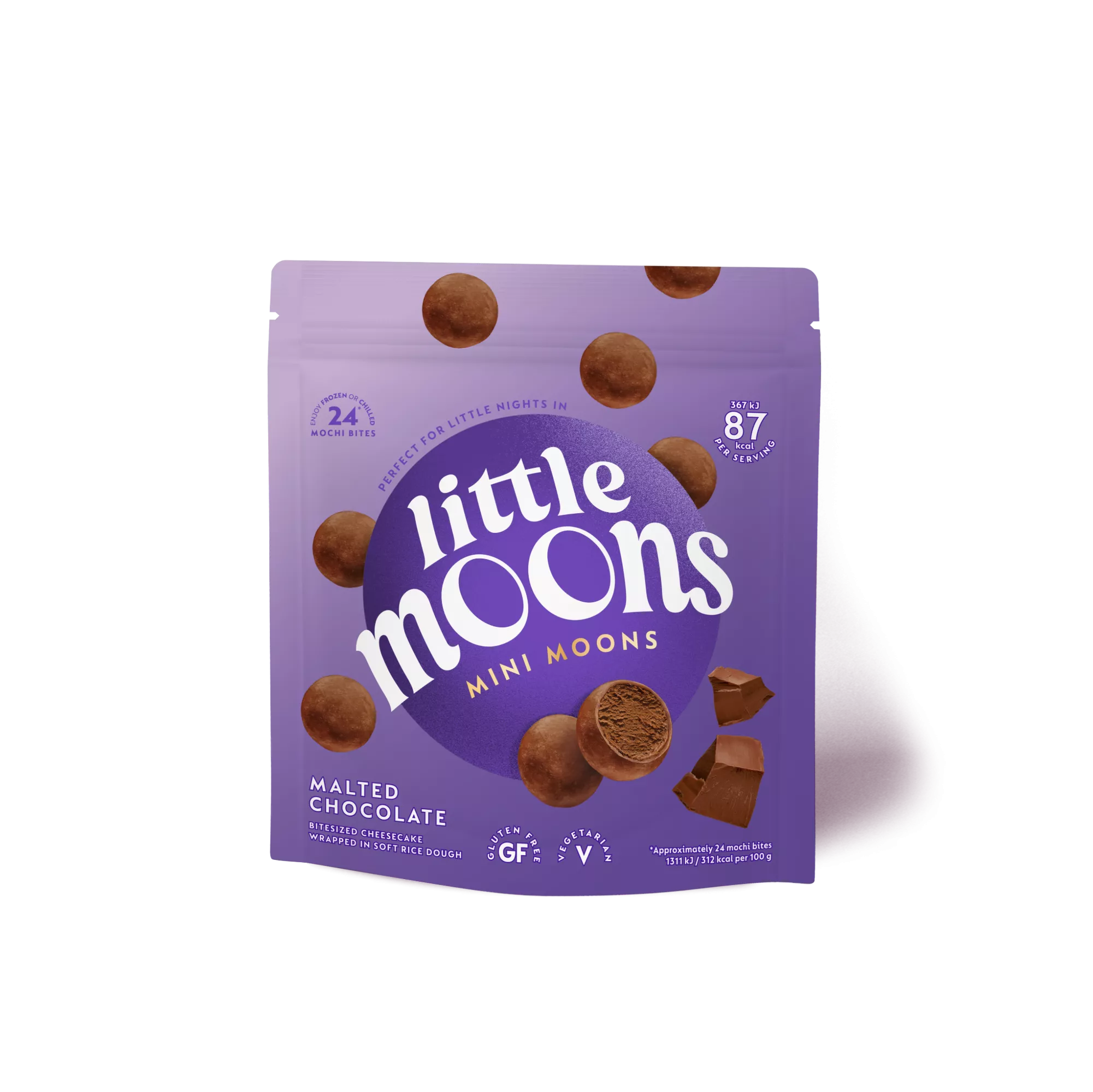 Malted Chocolate Cheesecake Mini Moons - Little Moons
